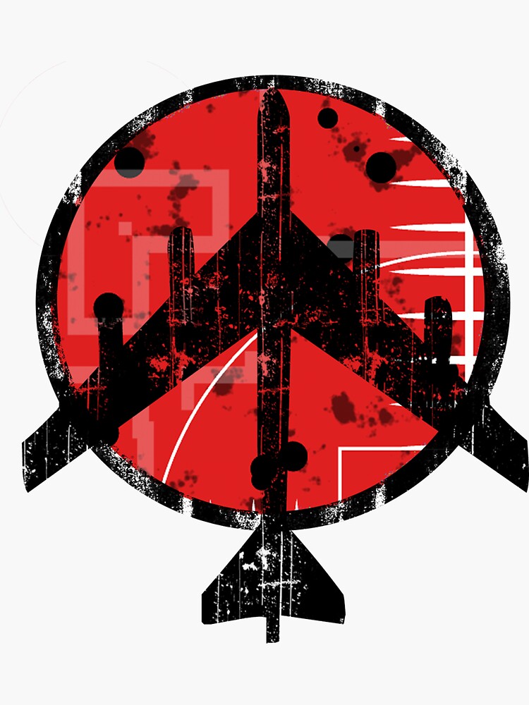 "B-52 Peace Symbol" Sticker for Sale by zzzeeepsdesigns | Redbubble