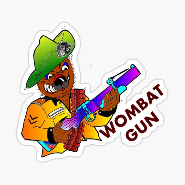 "Wombat Gun" Sticker by tandoor | Redbubble