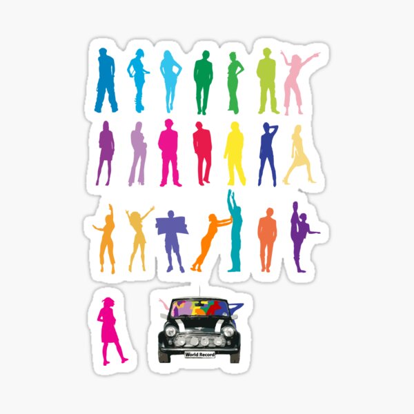 "World Record? - Most number of people in a Mini" Sticker for Sale by ...