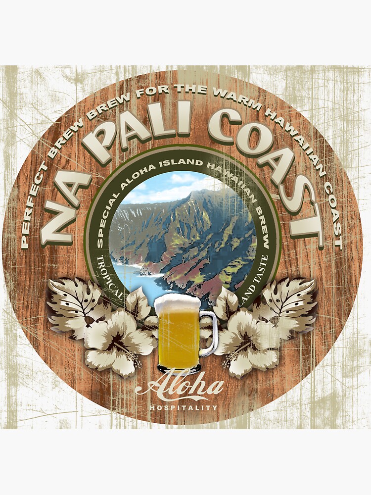 "napali coast ale" Sticker for Sale by redboy | Redbubble