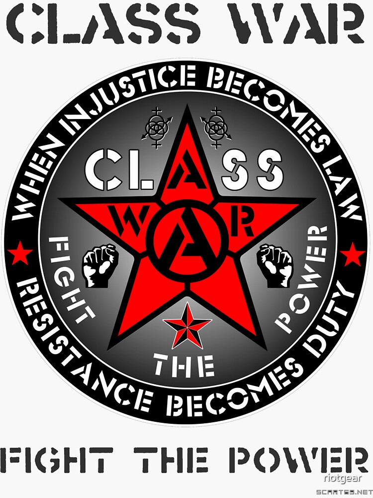 "CLASS WAR - FTP" Sticker for Sale by riotgear | Redbubble