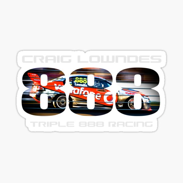 "Craig Lowndes - Triple 888 Racing" Sticker by TheFatman | Redbubble