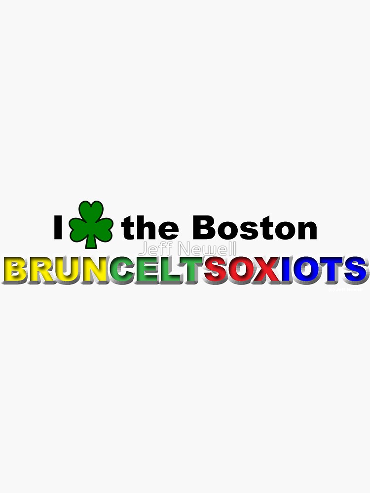 "I Love Boston Sports (green shamrock)" Sticker for Sale by jeffnewell ...