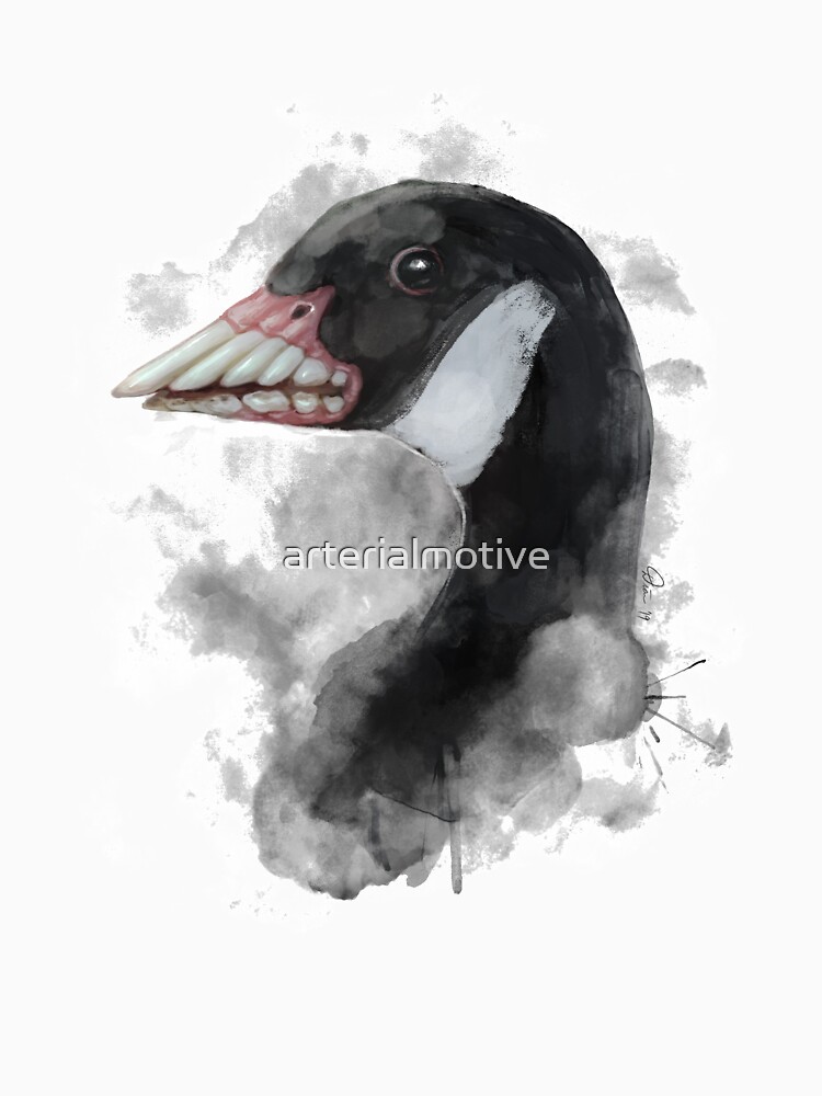 "Scary Canadian Goose with Teeth" T-shirt for Sale by arterialmotive ...