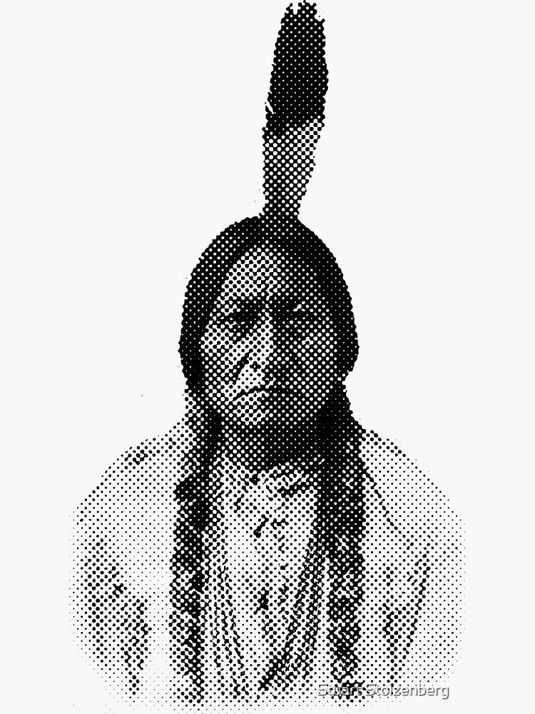 "Sitting Bull" Sticker for Sale by stuartist | Redbubble