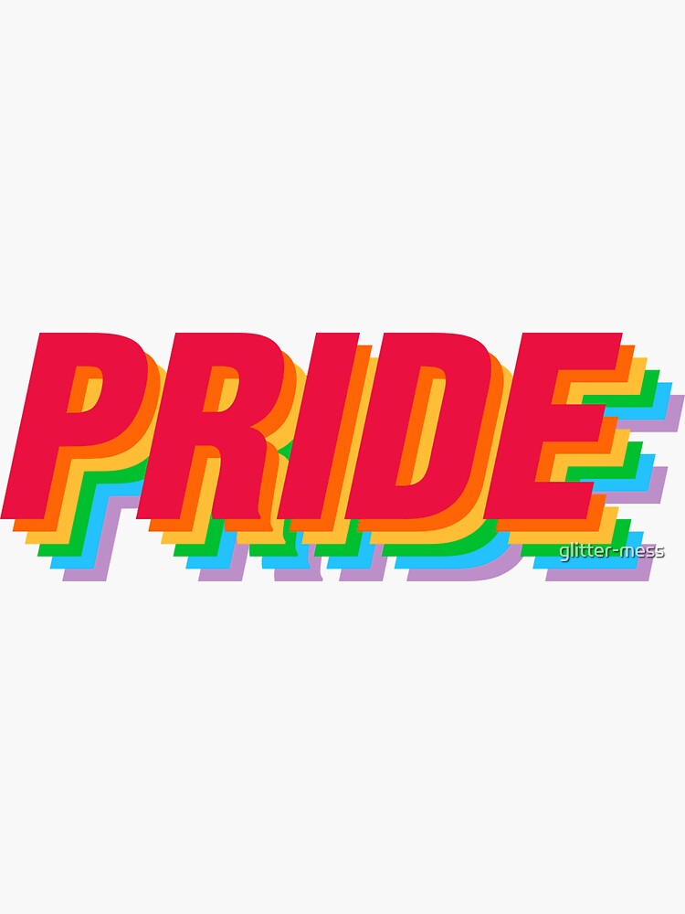 "Pride - aesthetic rainbow flag" Sticker by glitter-mess | Redbubble
