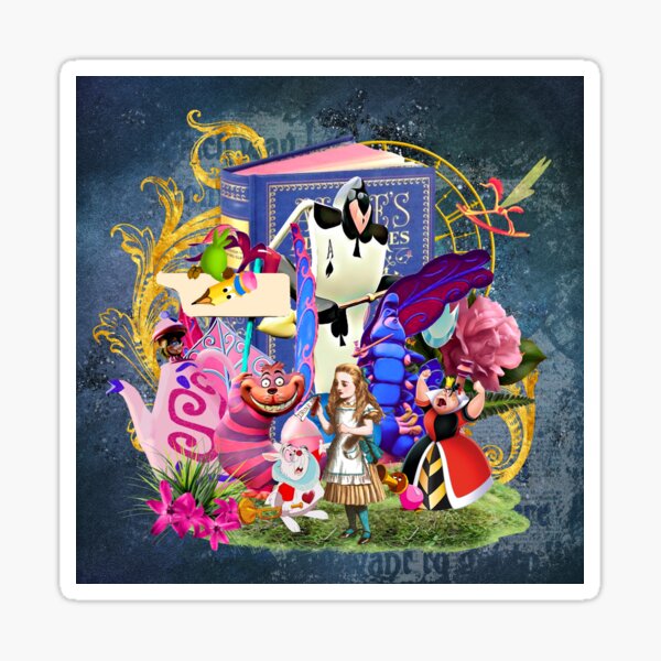 "Alice in wonderland" Sticker for Sale by rosyscrap75 | Redbubble