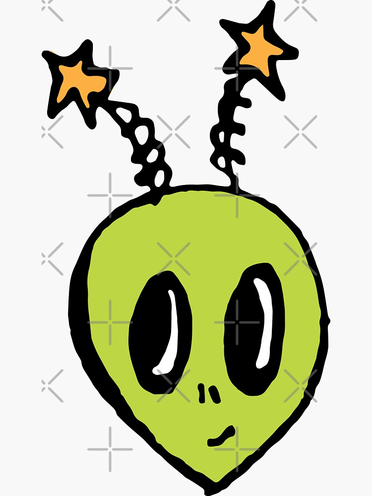 "Alien Superstar" Sticker for Sale by teejayseadub | Redbubble