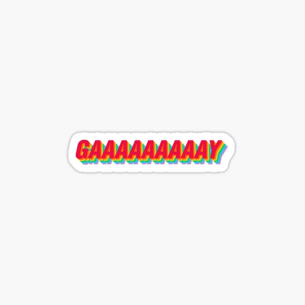 "Gaaaaaaaay - aesthetic rainbow " Sticker by glitter-mess | Redbubble