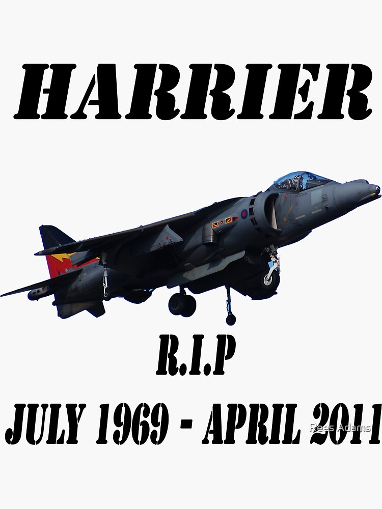 "RAF HARRIER Rest In Peace" Sticker for Sale by Rees Adams | Redbubble