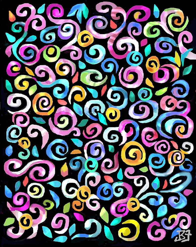 "Colored Curls" by JeanBFitzgerald | Redbubble