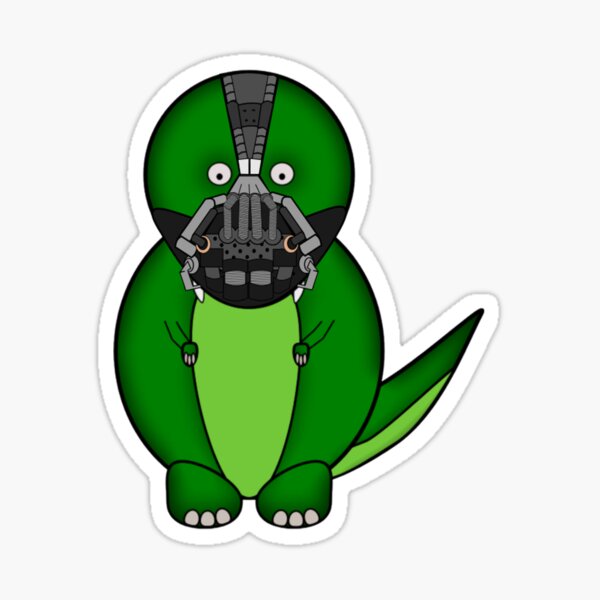 "Tyrannosaurus Bane" Sticker for Sale by CarlDeaves | Redbubble