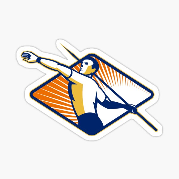 "Athlete with Javelin Throwing" Sticker for Sale by patrimonio | Redbubble