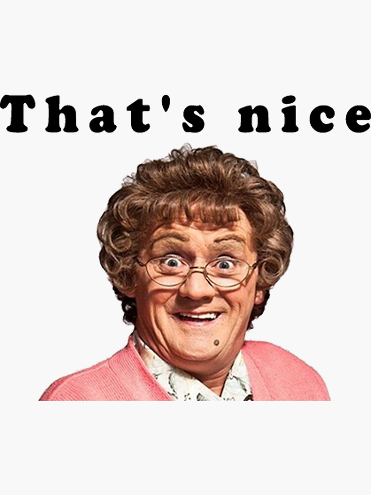 "That's nice" Sticker for Sale by irishalien | Redbubble