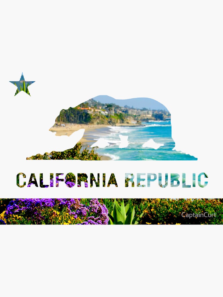 "CALIFORNIA REPUBLIC" Sticker for Sale by CaptainCurt | Redbubble