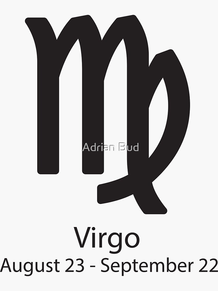 "Zodiac sign Virgo August 23 - September 22" Sticker for Sale by AdiBud ...