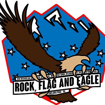 "ROCK, FLAG AND EAGLE" Sticker for Sale by PrimalMistry | Redbubble