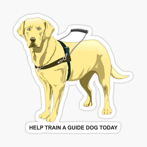 "Guide Dog" Sticker for Sale by Scott Westlake | Redbubble