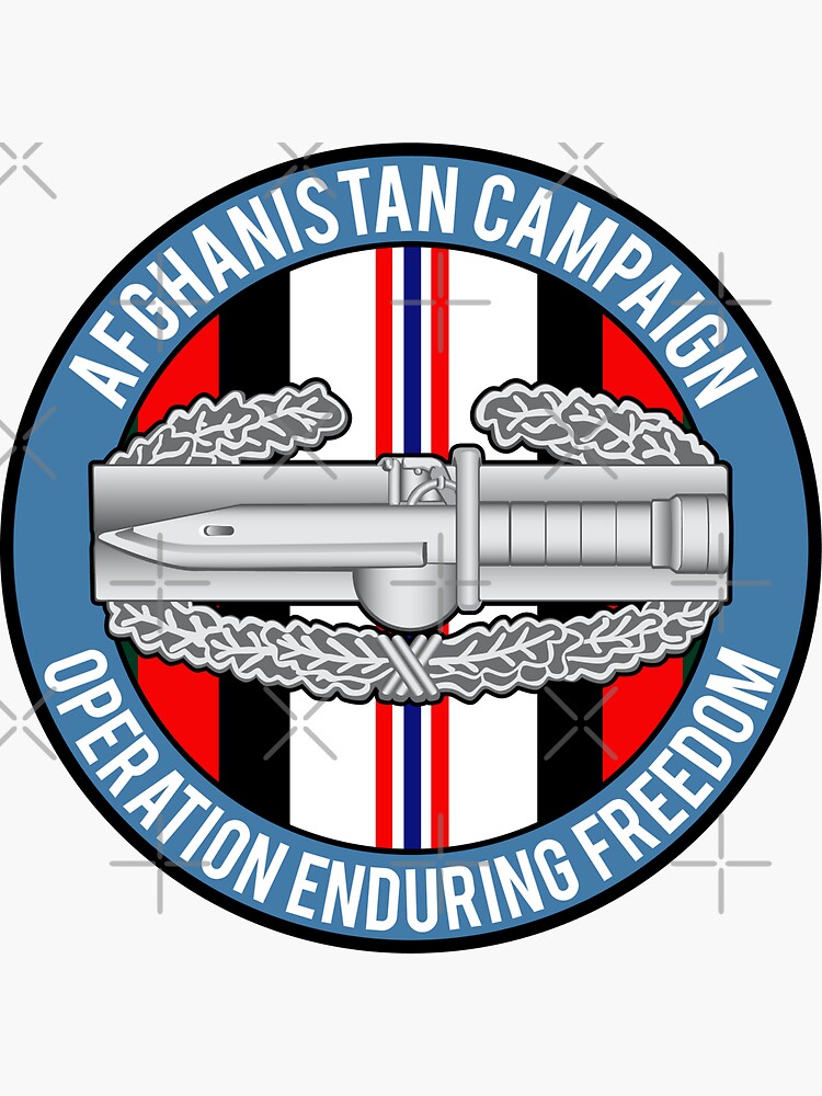 "OEF Combat Action Badge" Sticker for Sale by jcmeyer | Redbubble