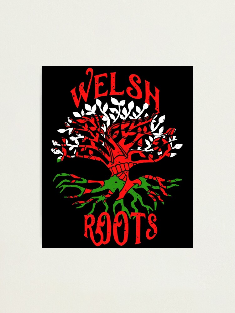 Lámina fotográfica «Welsh Roots Gales Bandera Árbol Genealógico ...
