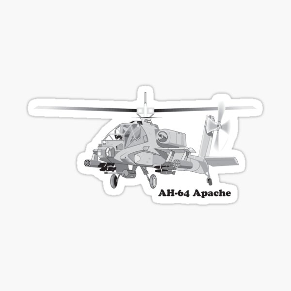 Ah 64 Apache Stickers | Redbubble