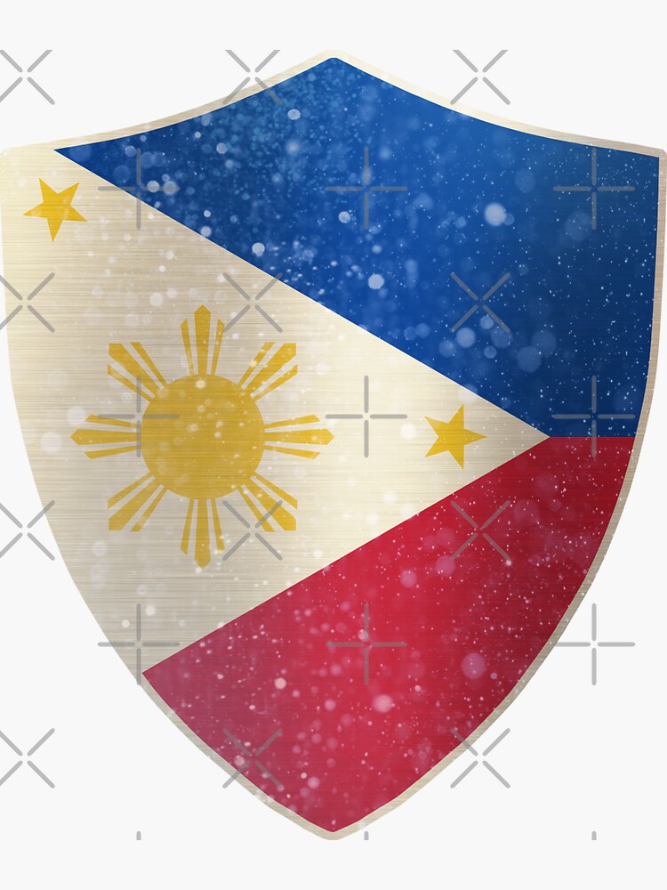 "Philippines Flag Shield" Sticker by ockshirts | Redbubble
