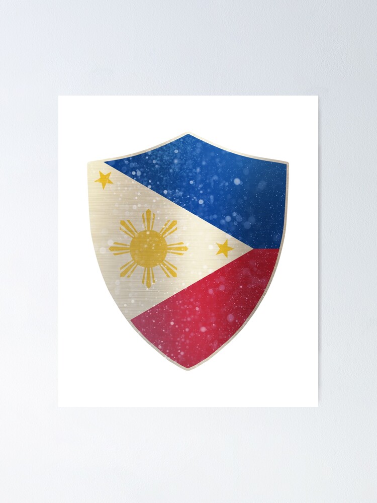 "Philippines Flag Shield" Poster by ockshirts | Redbubble