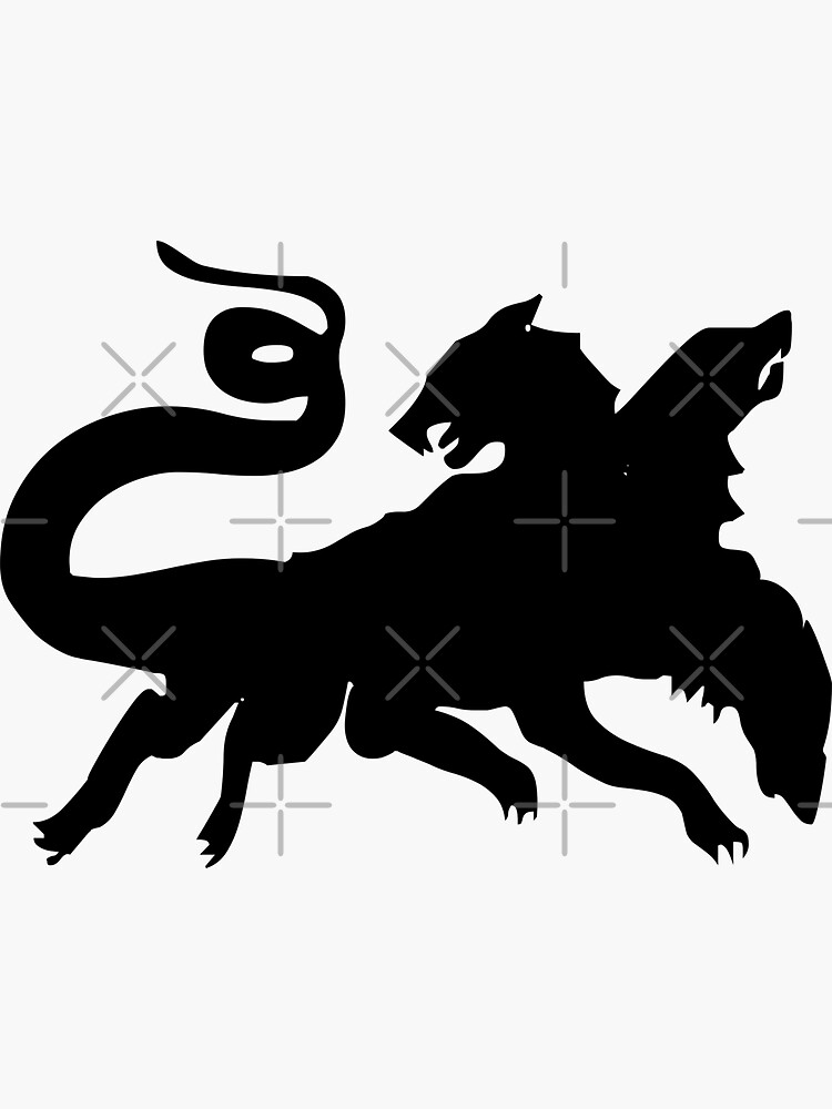 "Cerberus" Sticker for Sale by Smaragdas | Redbubble
