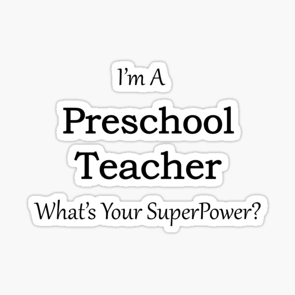 "Preschool Teacher" Sticker by cheriverymery | Redbubble