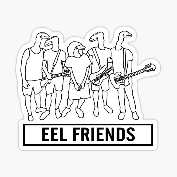 "Eel Friends" Sticker for Sale by thebeardguy | Redbubble