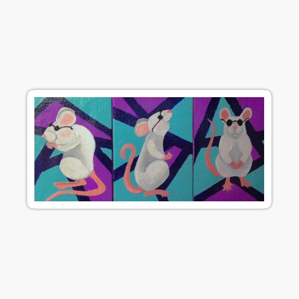 "Three Blind Mice" Sticker for Sale by SequinPalette | Redbubble