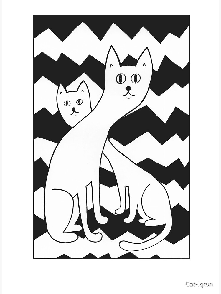 "Cats" Sticker by Cat-Igrun | Redbubble