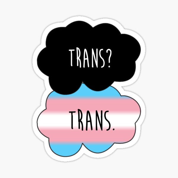 "Trans? Trans." Sticker by shaneisadragon | Redbubble