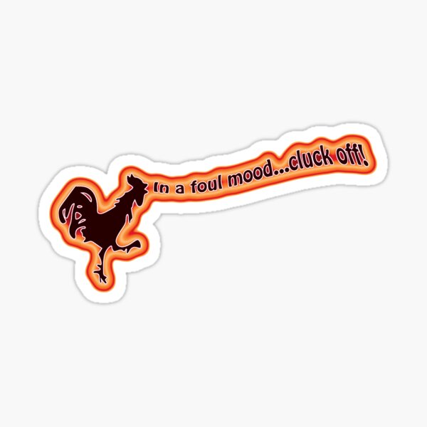 "foul mood" Sticker for Sale by vampvamp | Redbubble