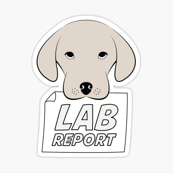 "Lab Report" Sticker by rubenwills | Redbubble