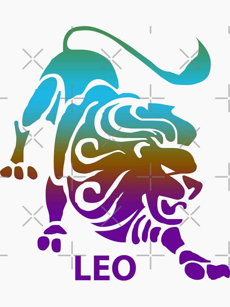 "Colorful Zodiac sign - Leo" Sticker for Sale by Smaragdas | Redbubble