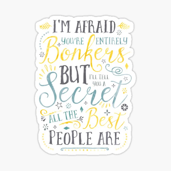 "Bonkers" Sticker for Sale by HouseofJackUK | Redbubble