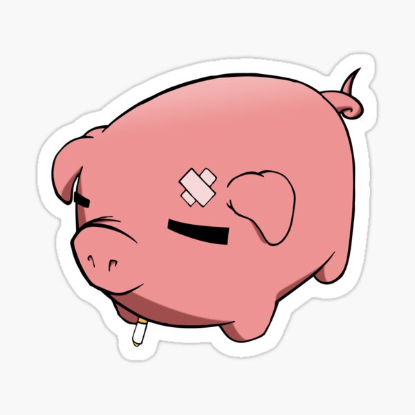 "Chancho the Greedy" Sticker for Sale by departmentM | Redbubble