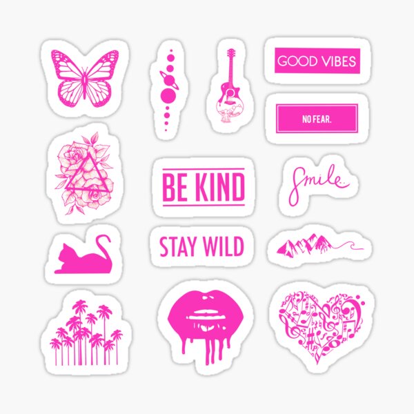 "Pink Pack" Sticker for Sale by kimran611 | Redbubble