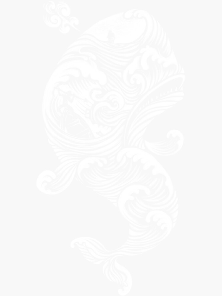 "Moby Dick " Sticker by badbasilisk | Redbubble