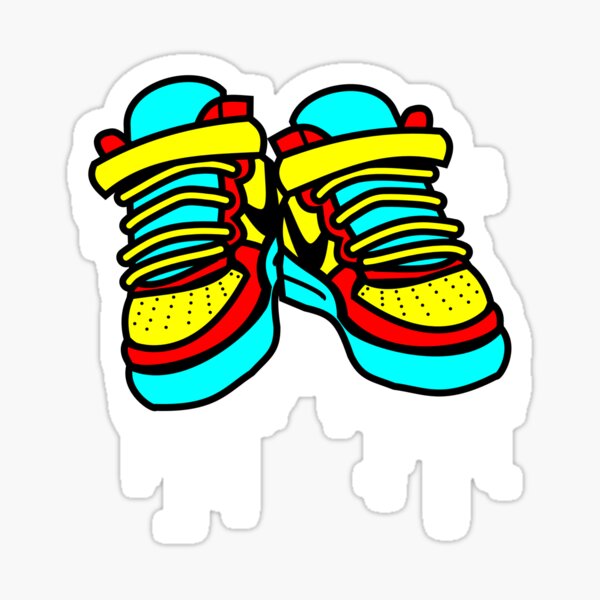 "Primary High Tops" Sticker for Sale by BrokenRenegade | Redbubble