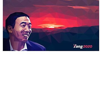 "Yang 2020 Sunset" Sticker for Sale by SapphireP | Redbubble