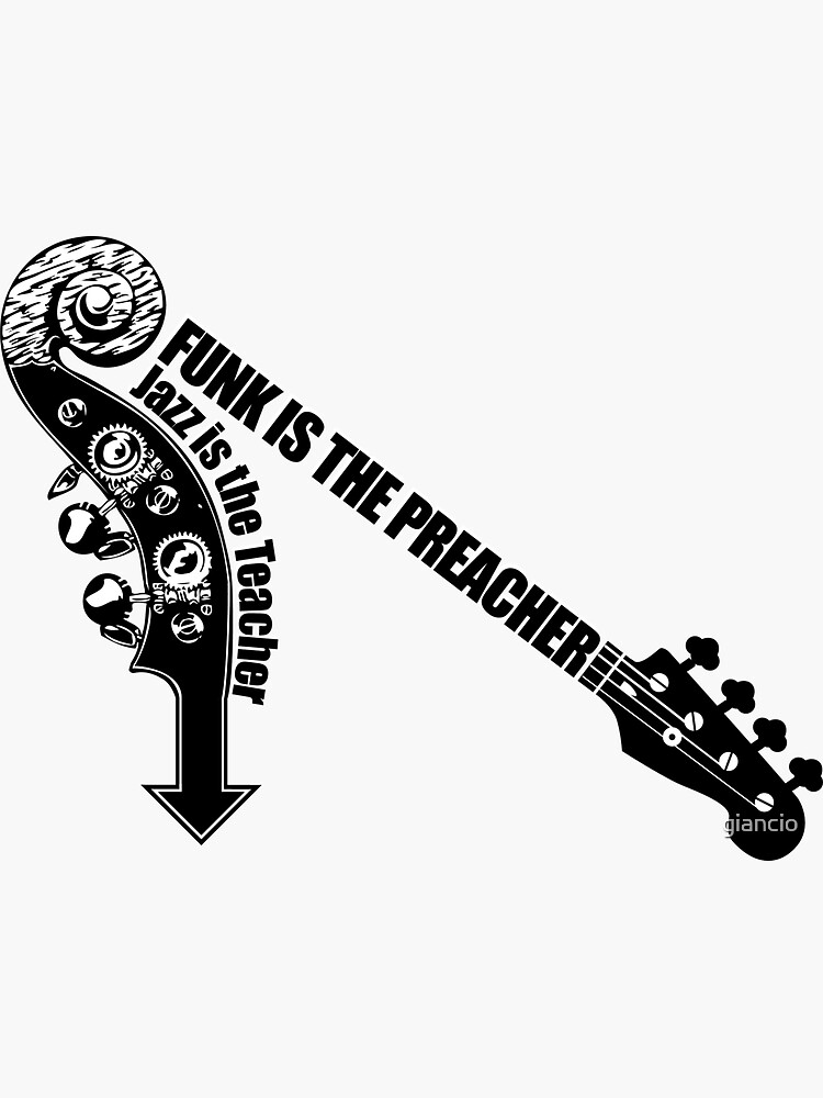 "Funk Vs Jazz" Sticker for Sale by giancio | Redbubble