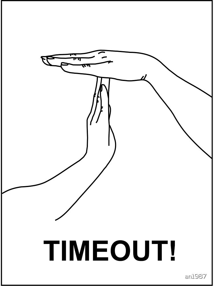 "Timeout" Sticker by an1987 | Redbubble