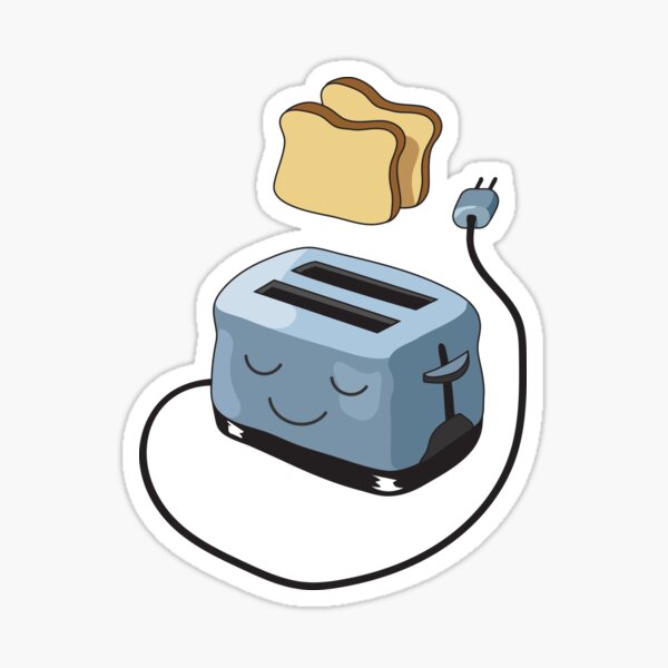 "Happy Toaster" Sticker for Sale by MortensenGames | Redbubble