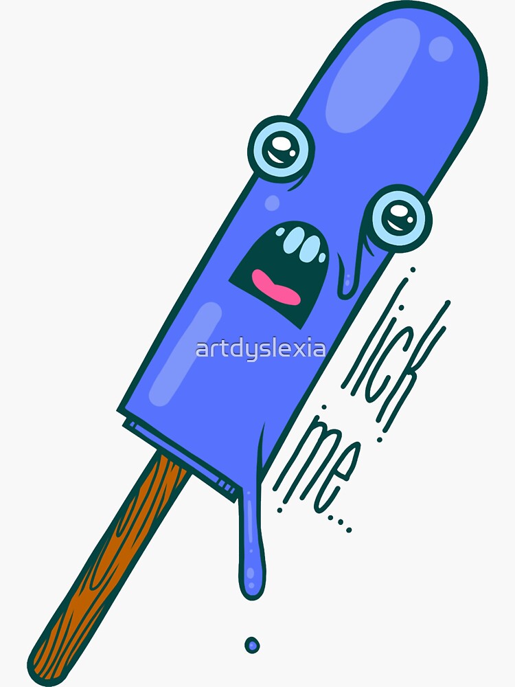 "Lick Me" Sticker for Sale by artdyslexia | Redbubble