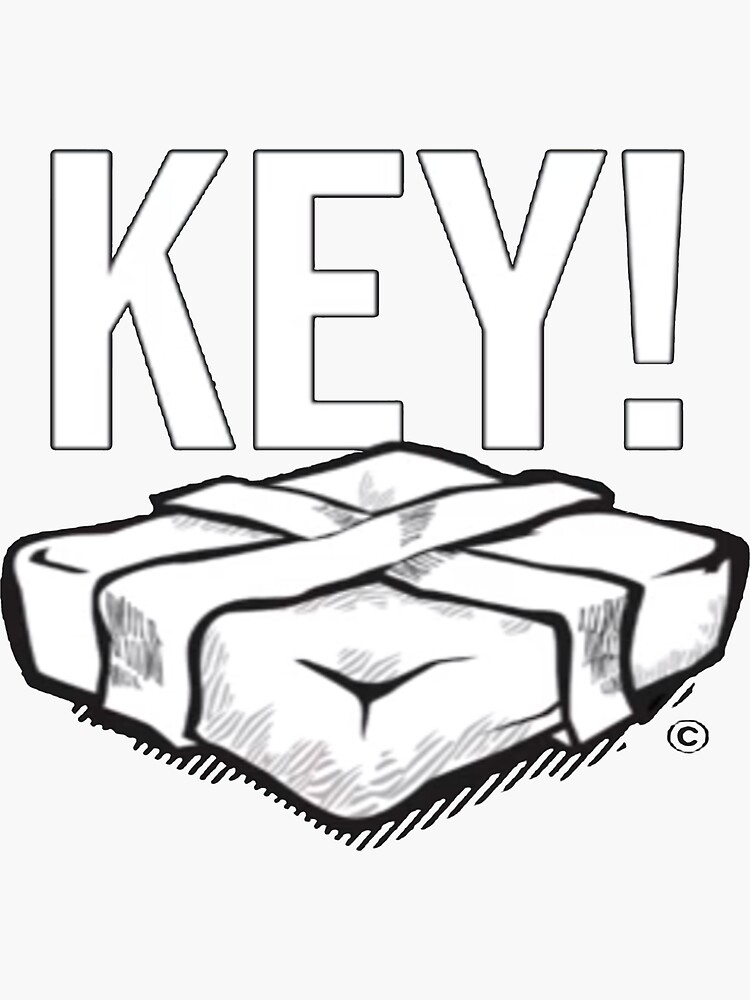 "KEY! Brick Logo" Sticker by IanFendley | Redbubble