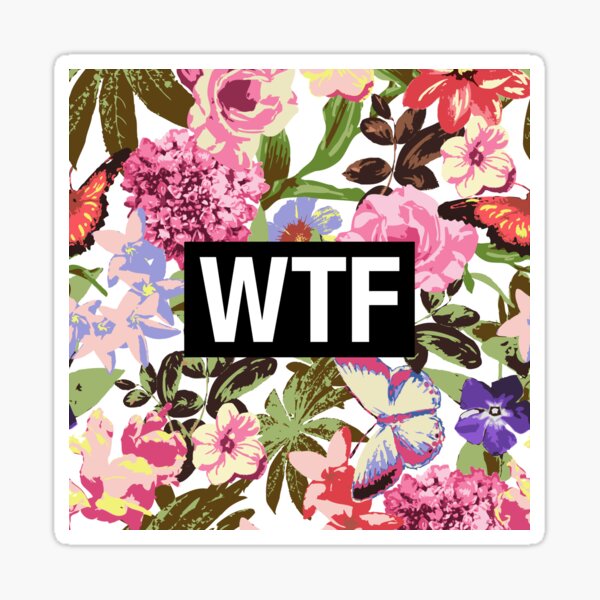 "WTF" Sticker for Sale by textguy | Redbubble