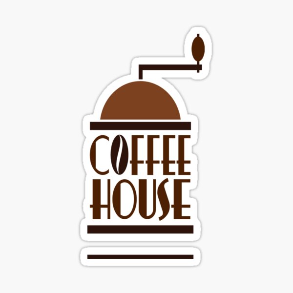 "Coffee House" Sticker for Sale by Vitalia | Redbubble