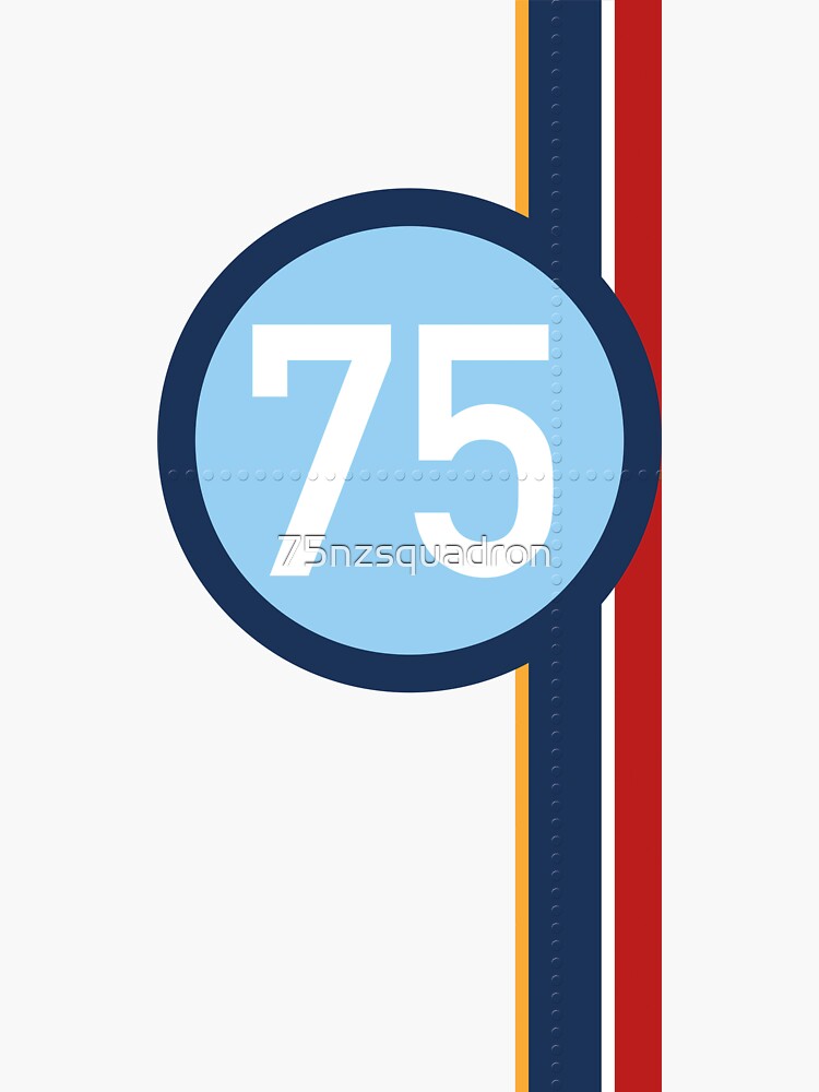 "'75' Racing number with RAF roundel colour stripes" Sticker for Sale ...